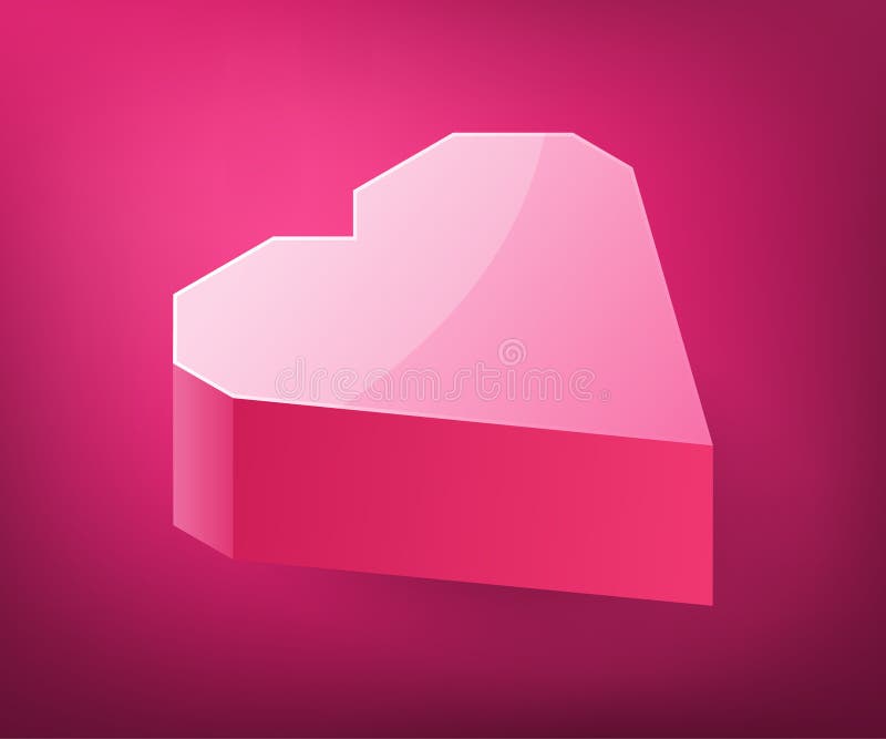 Isometric Heart Shape Design Stock Vector - Illustration of shape ...
