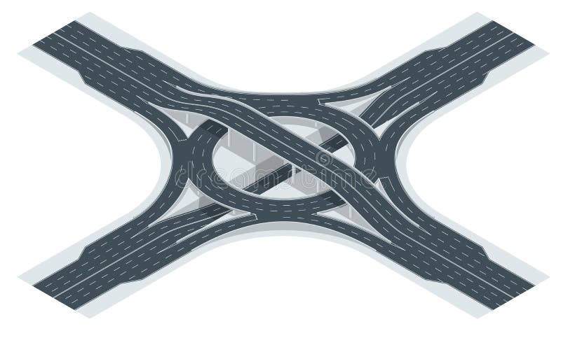 Highway Interchange stock illustration. Illustration of highway - 24733817