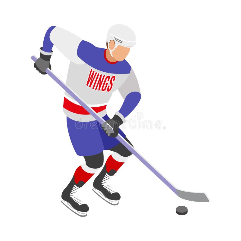 Isometric Hockey Player stock illustration. Illustration of equipment ...