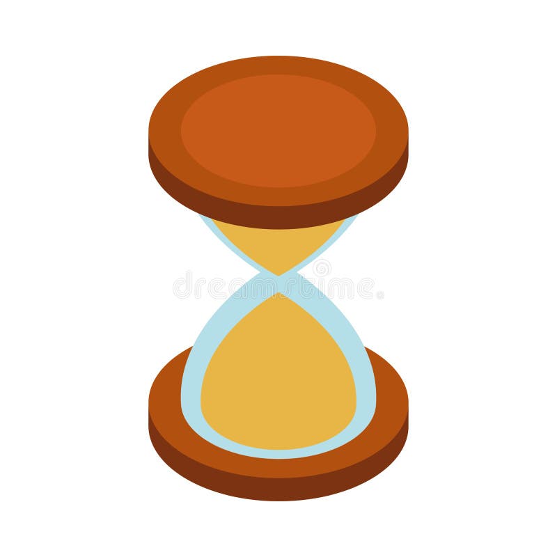 Isometric hourglass timer stock vector. Illustration of management ...