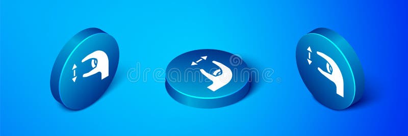 Isometric Human Standing and Showing the Size of Something with His ...