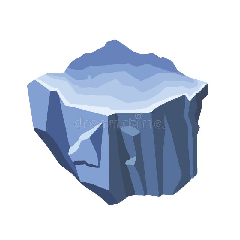 Isometric Ice Island Illustration, Frozen Ground Stock Vector ...