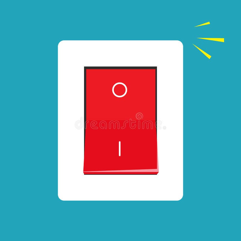 Isometric Icon. Hand Turning on the Light Switch. Toggle Switch. Stock ...