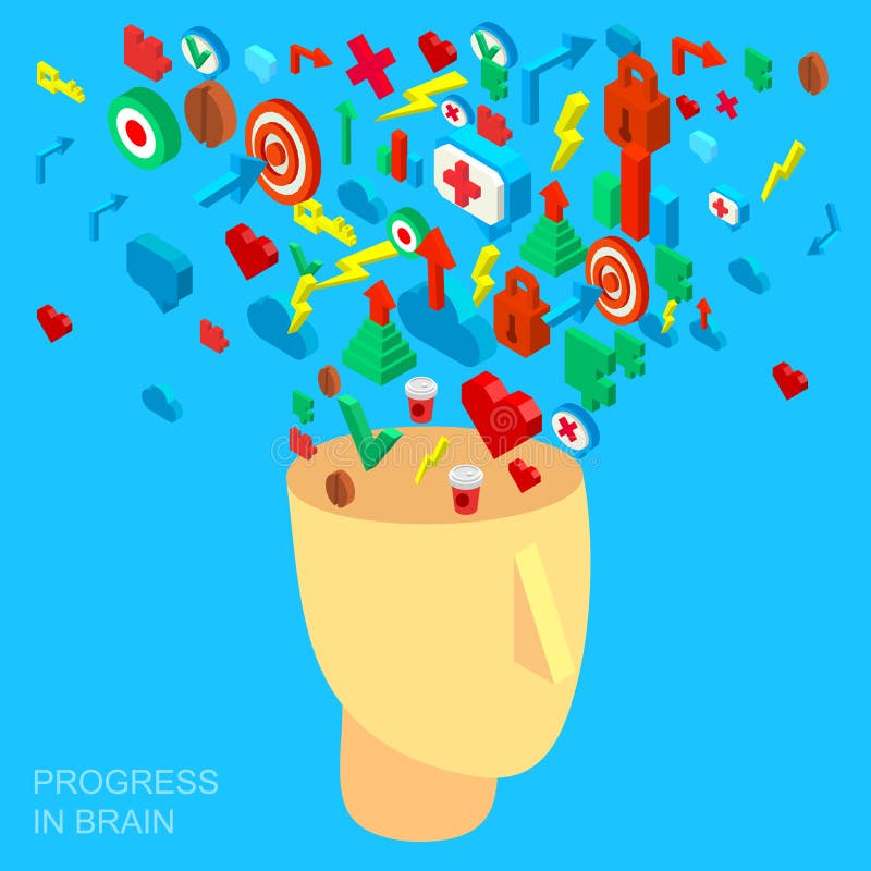 Brain process stock vector. Illustration of creativity - 72166518