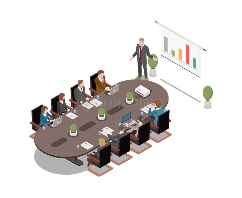 Business Meeting Icon stock vector. Illustration of diagram - 220060513