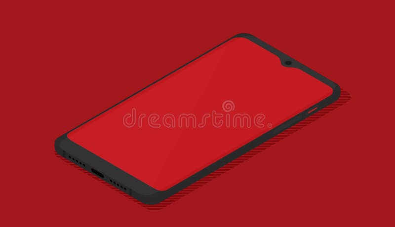 Isometric Icon of Mobile Phone in Flat Style Stock Vector ...