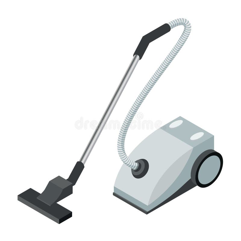 Isometric Icon of a Vacuum Cleaner Stock Vector - Illustration of ...