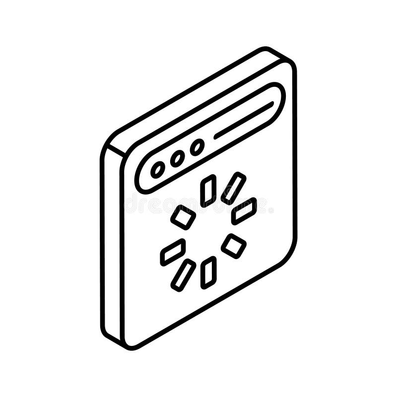 An Isometric Icon of Website Loading in Modern Design Style, Ready To ...