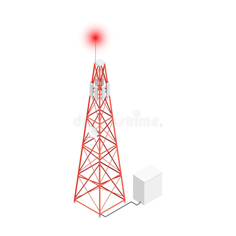 Telecommunication Tower Icon Stock Illustration - Illustration of ...