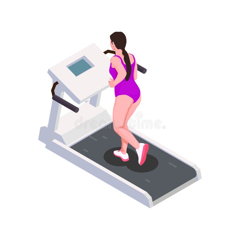 Running Woman Weight Loss Progress Stock Vector Illustration Of