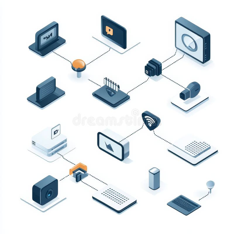 Isometric Icons Set. 3d Isometric Vector Illustration of Internet ...