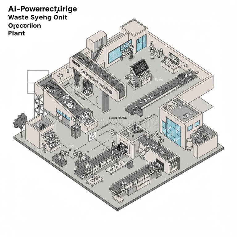 Waste Sorting Facility Stock Illustrations – 2,426 Waste Sorting ...