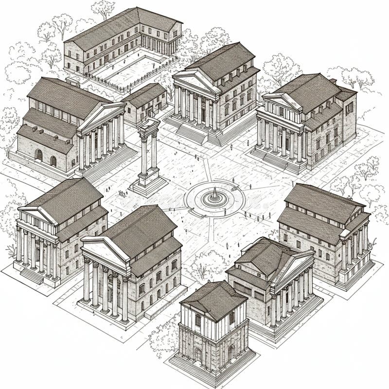 Classical Roman Architecture Stock Illustrations – 16,481 Classical ...
