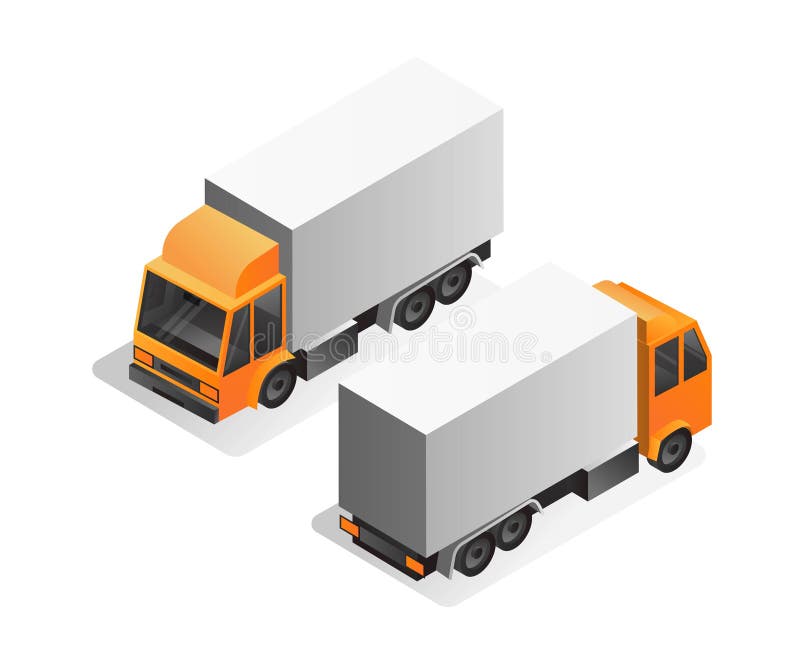 Isometric Illustration Concept. Delivery Box Car from Warehouse Stock ...