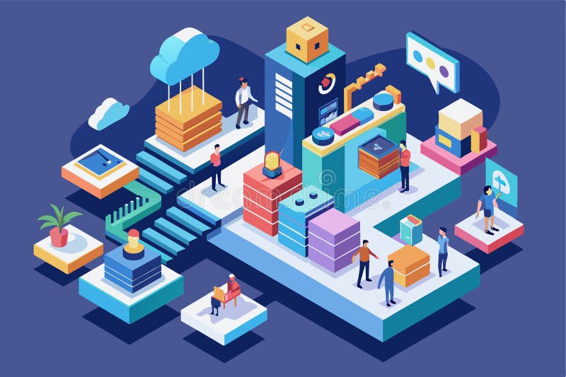 Isometric Illustration of a Customizable Progress Overview with ...