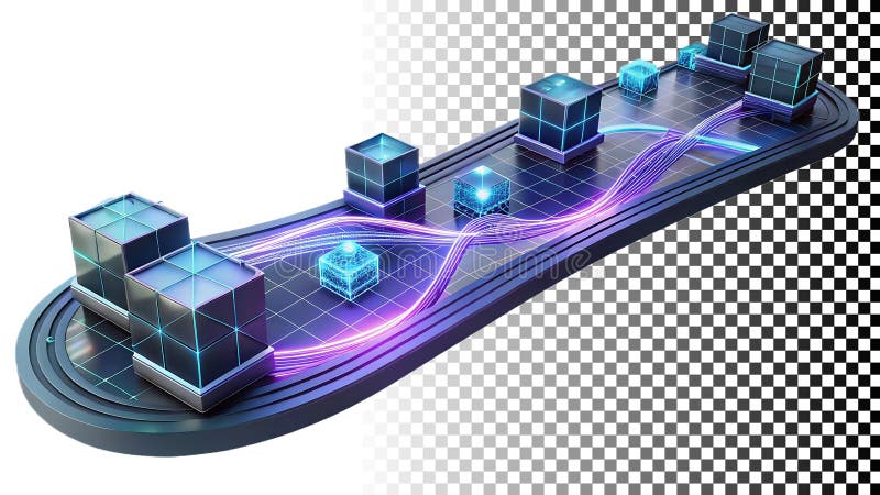 Futuristic Road Network Loop Structure Stock Illustrations – 12 ...