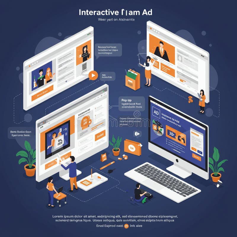 Various Ad Formats Stock Illustrations – 4 Various Ad Formats Stock ...