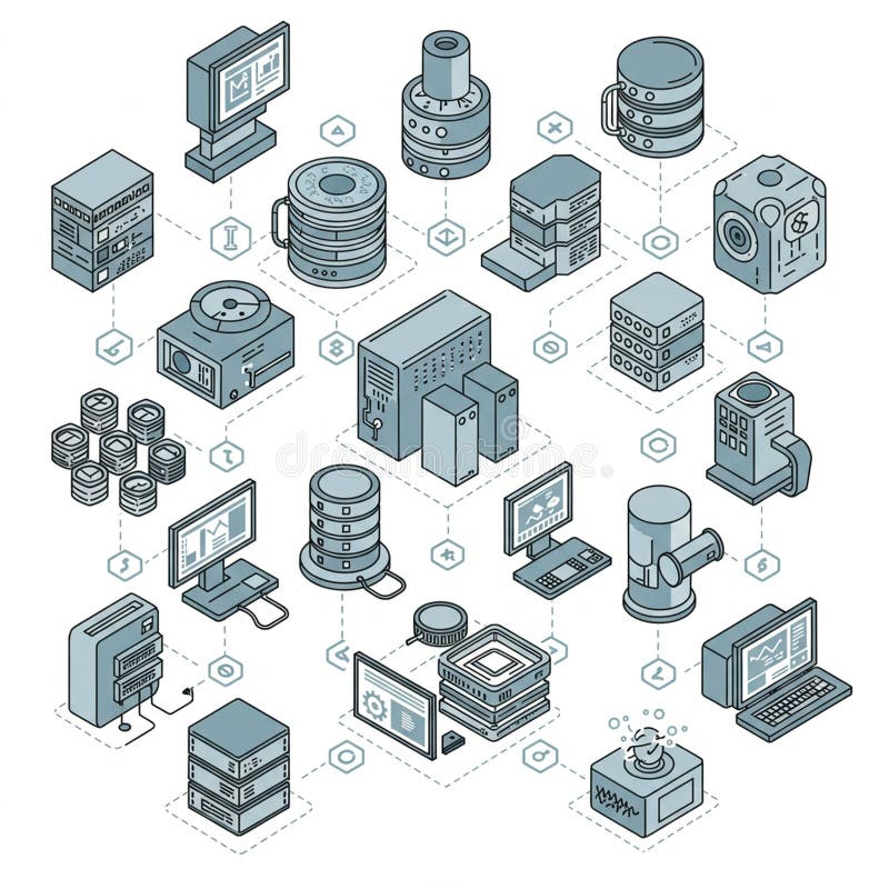 Isometric Illustration of a Futuristic Cityscape with Eco-friendly ...