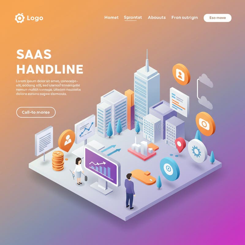 Isometric Illustration Depicting a Software-as-a-service (SaaS) Concept ...