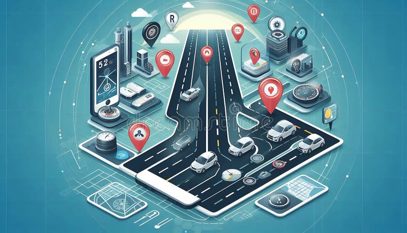 Connected Car Technology: Smart Navigation and Services Stock ...