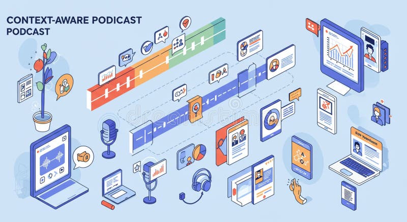 Podcast Color Palette Illustration Stock Illustrations – 141 Podcast ...
