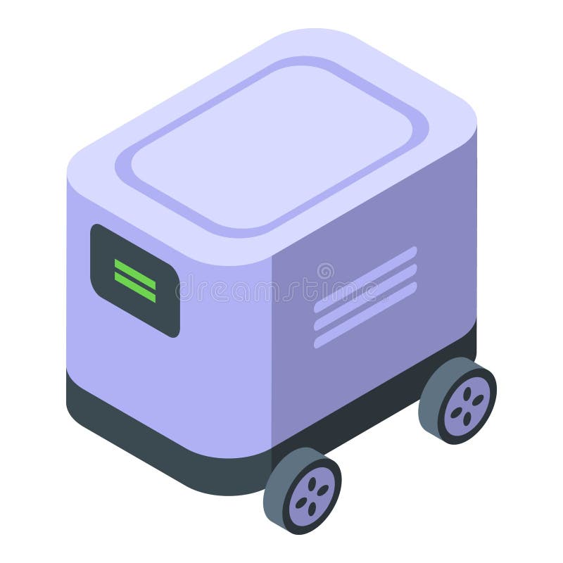 Isometric Illustration of a Modern Autonomous Delivery Robot Stock ...