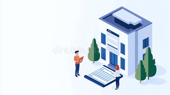 Isometric Illustration of Online Form Completion Process Stock ...