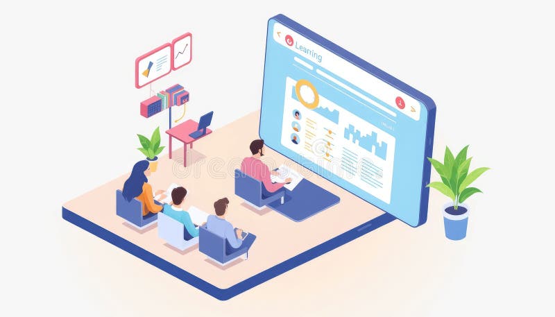 E Learning Dashboard Ui Concept Stock Illustrations – 10 E Learning ...