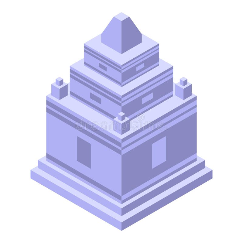 Isometric Illustration of a Purple 3d Temple Stock Vector ...
