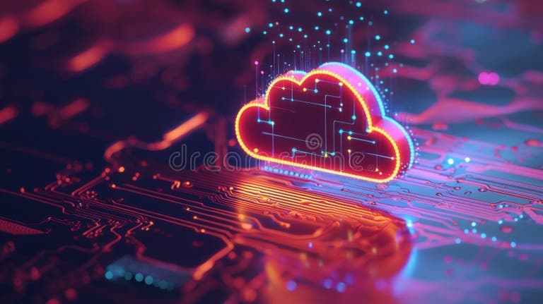 In this Isometric Illustration, we See a Modern Cloud Technology Concept that Represents Web ...