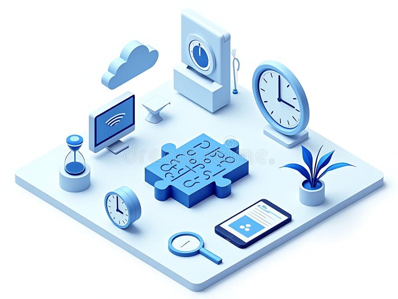 Modern Productivity Tools, Time Management, and Collaboration Concept ...