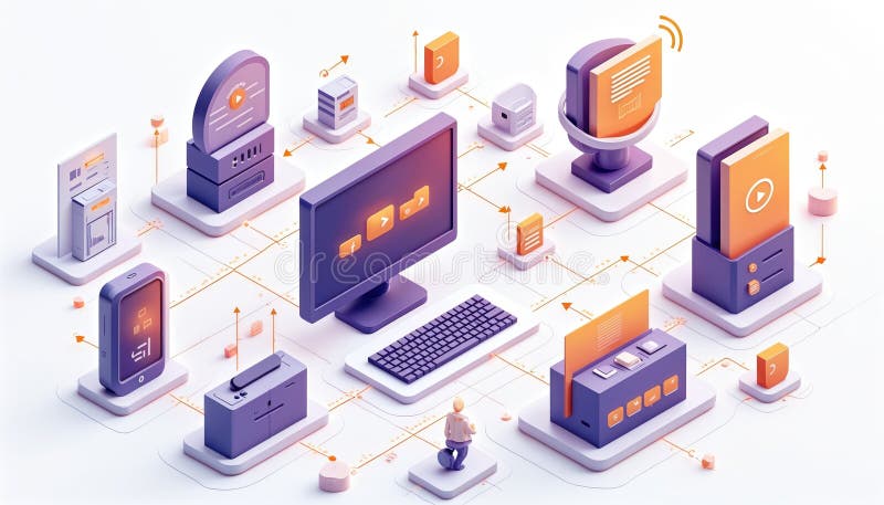 Interconnected Digital Elements Stock Illustrations – 9,090 Interconnected Digital Elements ...