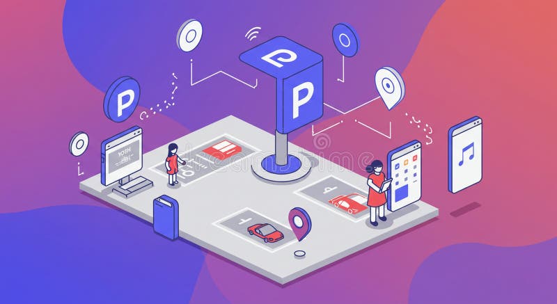 Isometric Illustration Depicting a Renewable Microgrid System. Features ...