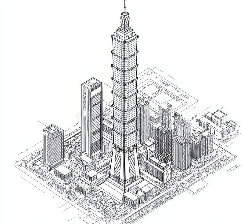 Isometric Illustration of Tokyo, Isometric Wireframe of Tokyo Stock ...
