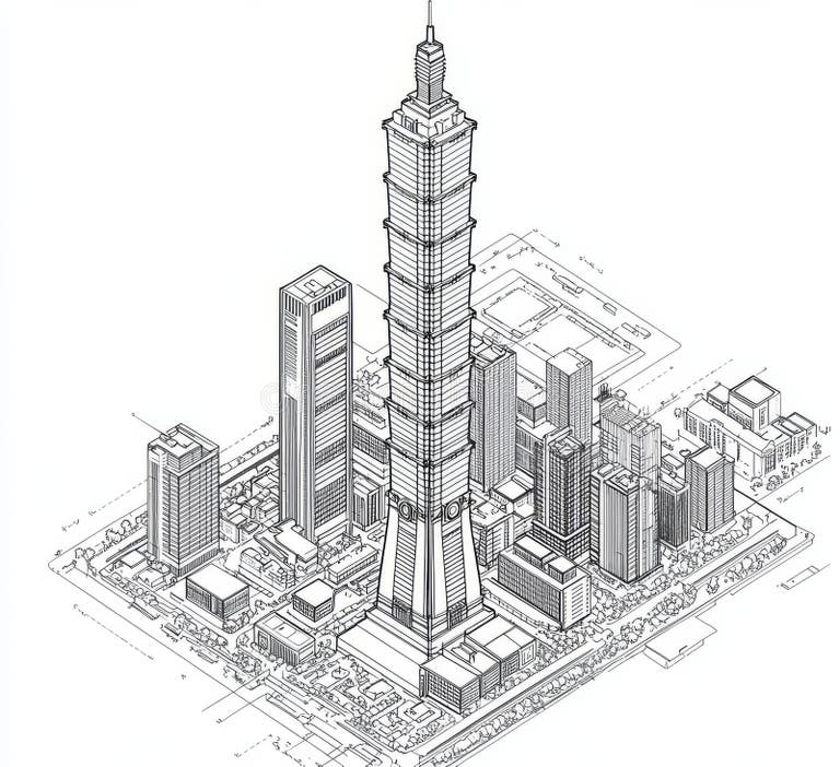 Isometric Illustration of Tokyo, Isometric Wireframe of Tokyo Stock ...