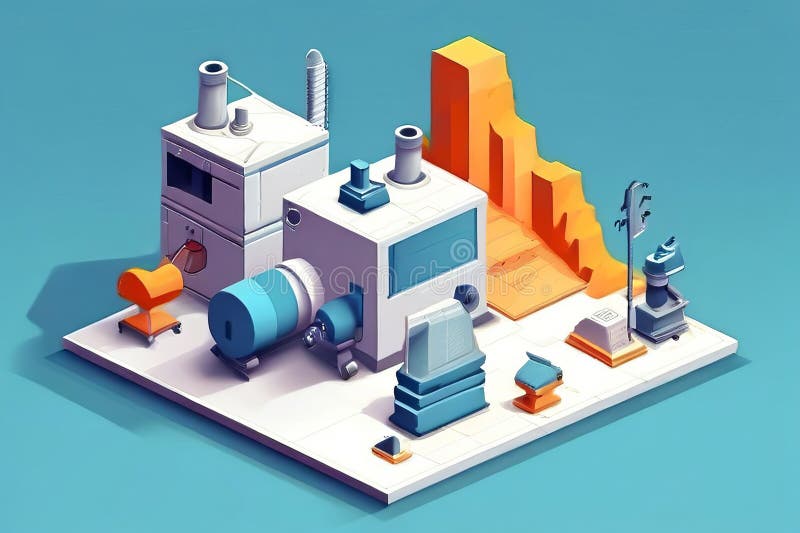 Isometric Illustrations Three Dimensional Isometric Drawings of Stock ...
