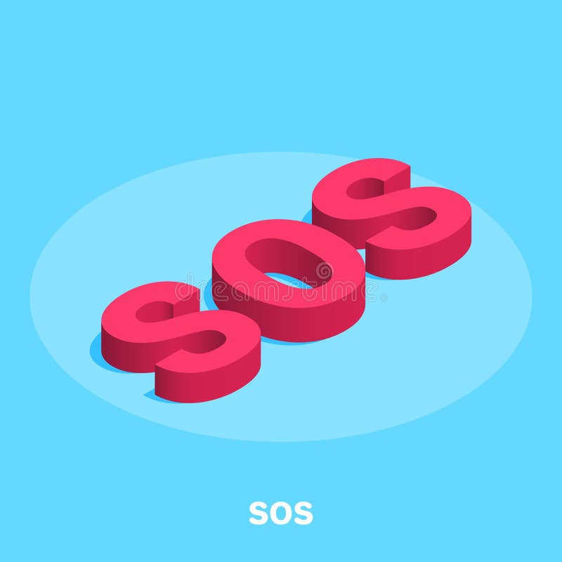SOS stock vector. Illustration of letters, equipment - 200012540