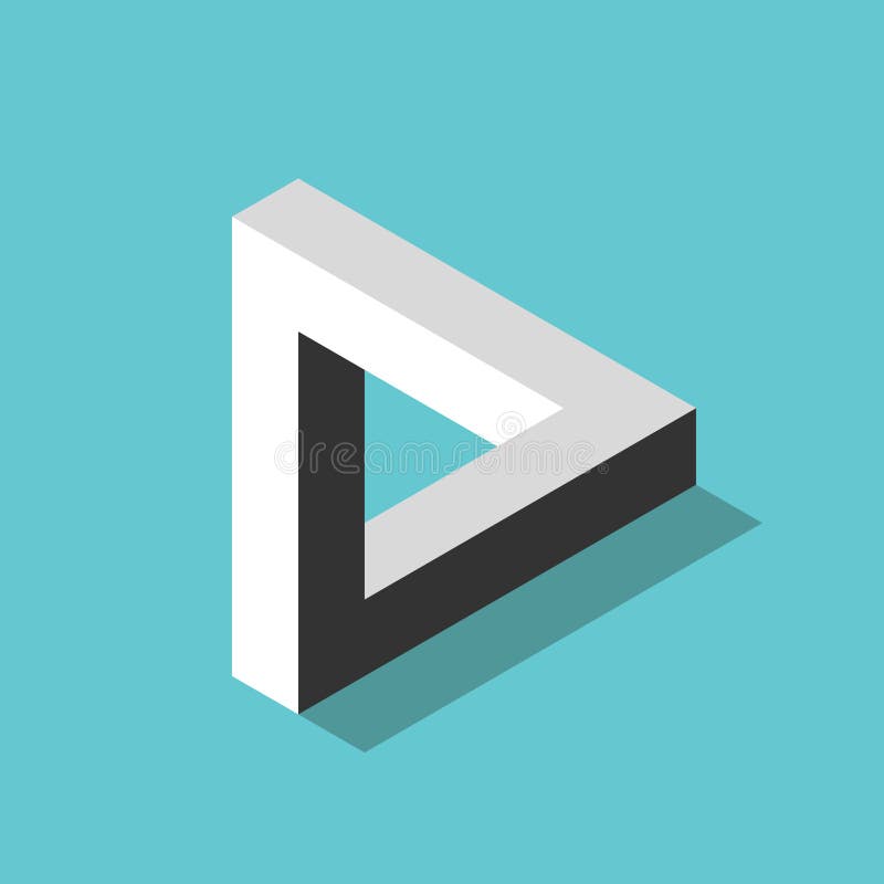 The Penrose triangle stock illustration. Illustration of impossible ...