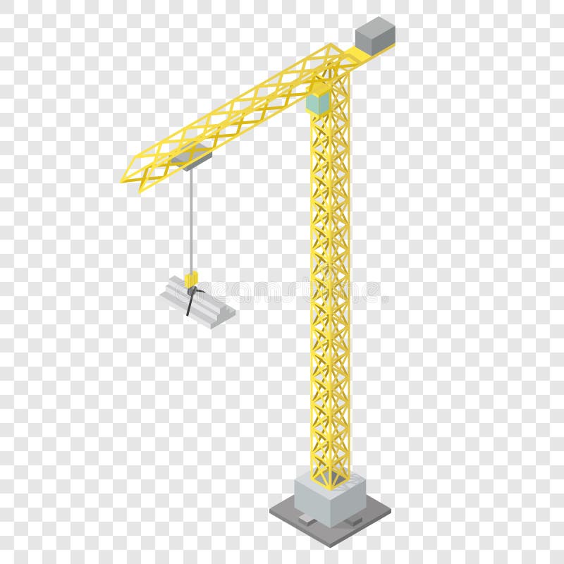 Isometric industrial crane stock illustration. Illustration of ...