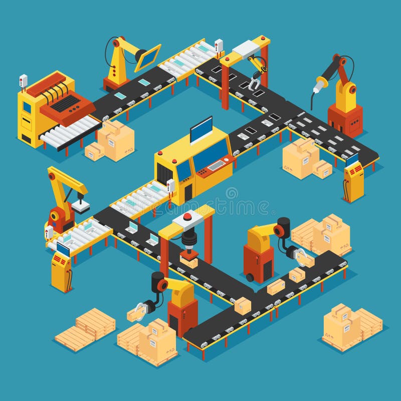 Isometric Industrial Factory Concept Stock Illustrations – 4,742 ...