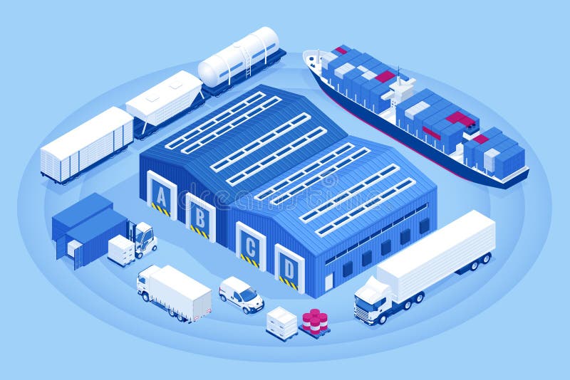 Warehouse. Loading and Unloading from Warehouse Stock Vector ...