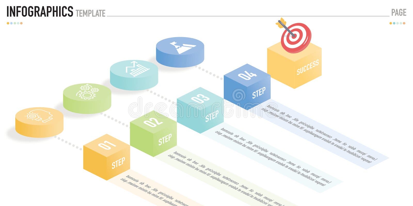 Rectangular and Circular Roadmap Isometric Infographic for Business Presentation Stock Vector ...