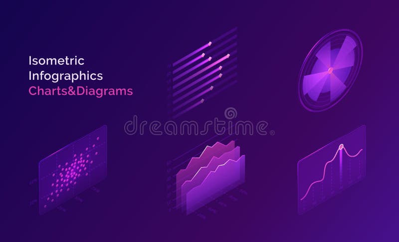 Isometric Infographic Charts and Diagrams Stock Vector - Illustration ...