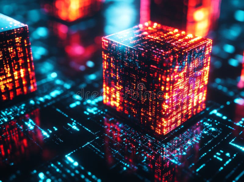 Isometric Interface Designs Typically Involve Abstract Digital Blocks ...