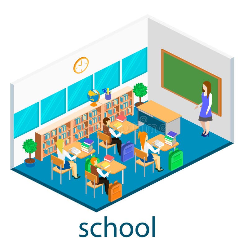 Isometric School Stock Illustrations – 30,230 Isometric School Stock ...