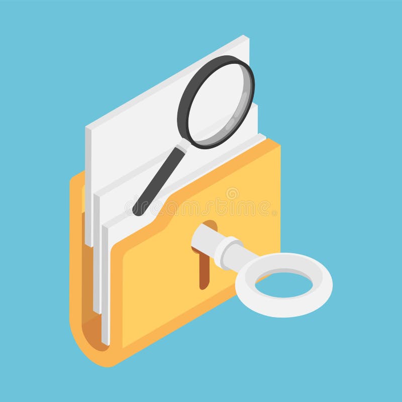 Unlock Folder Secure Data File Document Lock Key Flat Vector 3d Stock ... Unlock Folder Secure Data File Document Lock Key Flat Vector 3d Stock ...