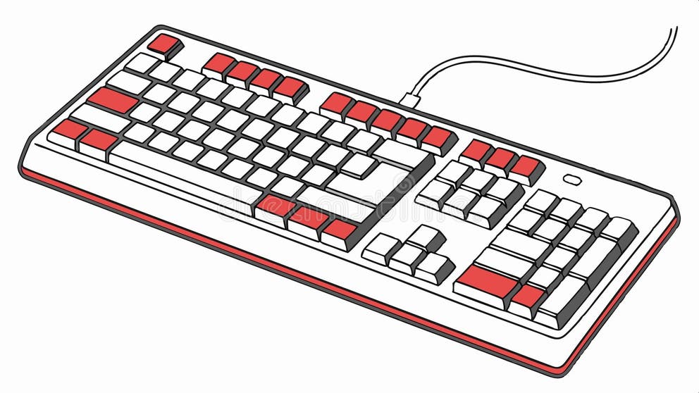 Isometric Keyboard Illustration, Computer Keyboard, Tech Equipment ...