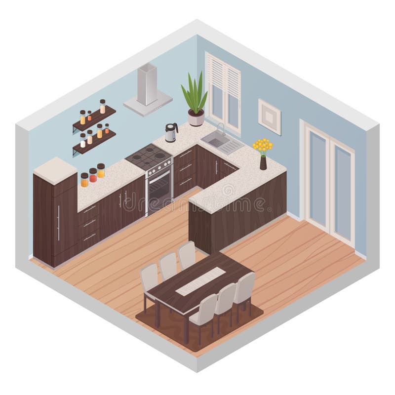 Isometric Kitchen Stock Illustrations – 37,592 Isometric Kitchen Stock ...