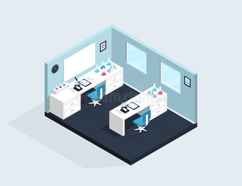 Science Laboratory Room Computer Stock Illustrations – 1,491 Science ...