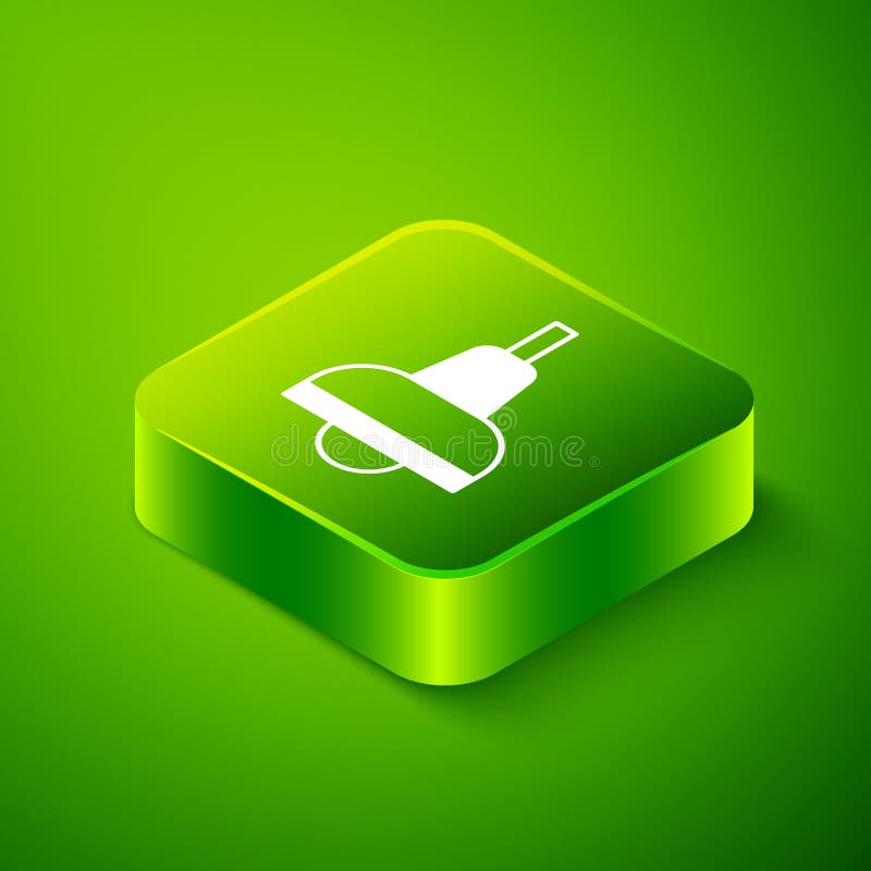 Isometric Lamp Hanging Icon Isolated on Green Background. Ceiling Lamp ...